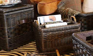 Living Room Storage Organization Baskets