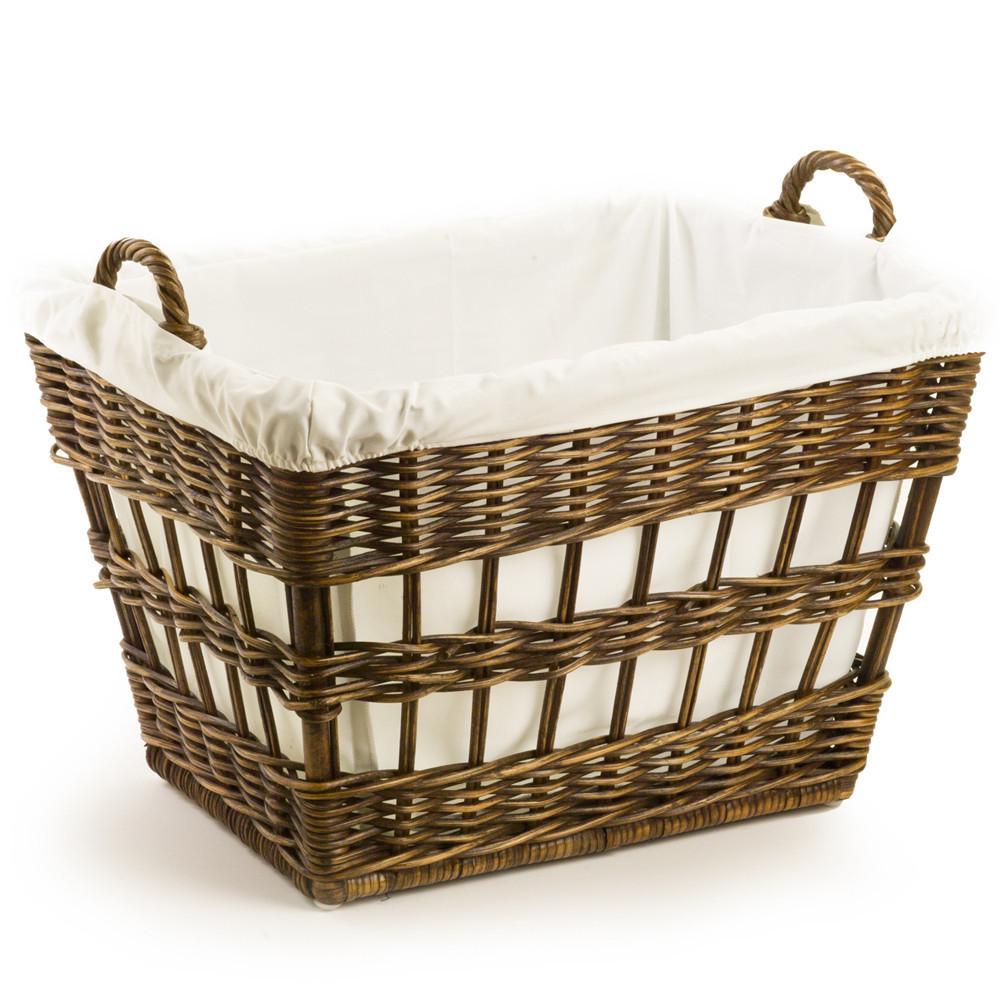 wicker laundry hamper large