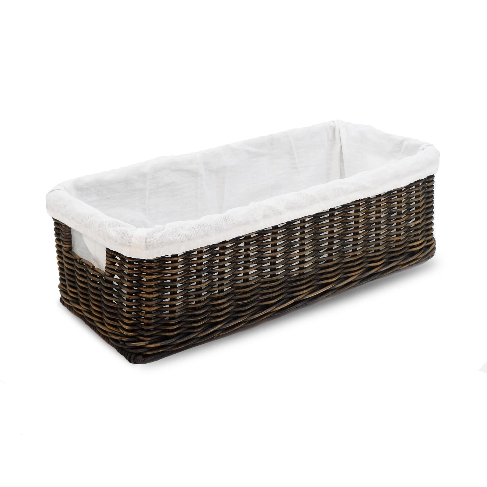 Liner for Long Low Wicker Storage Basket | The Basket Lady