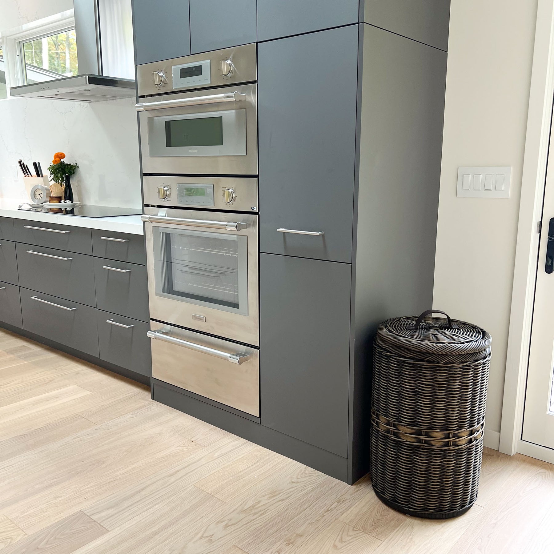 Tall Wicker Waste Basket with Metal Liner – The Basket Lady