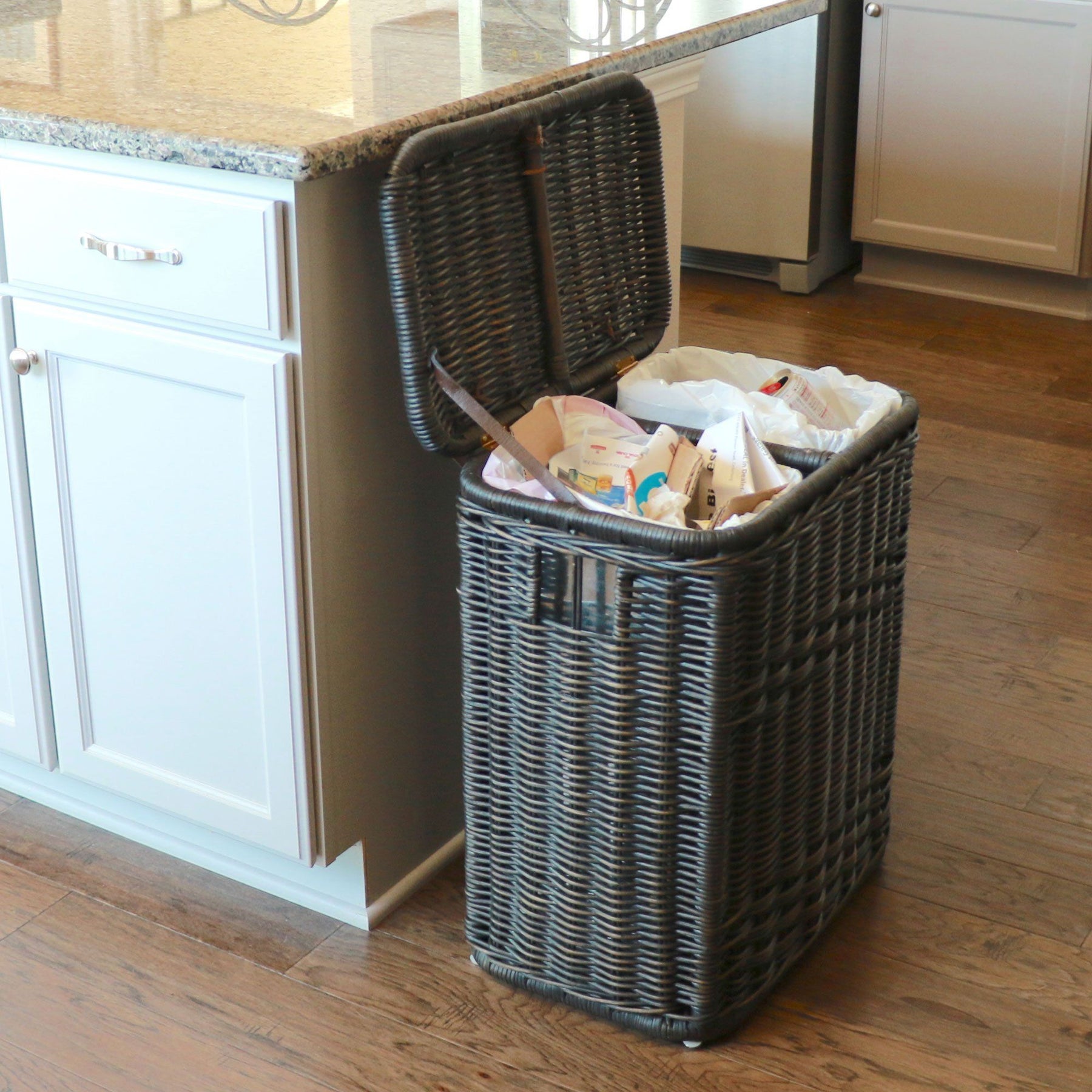 Wicker Divided Recycling Basket – The Basket Lady