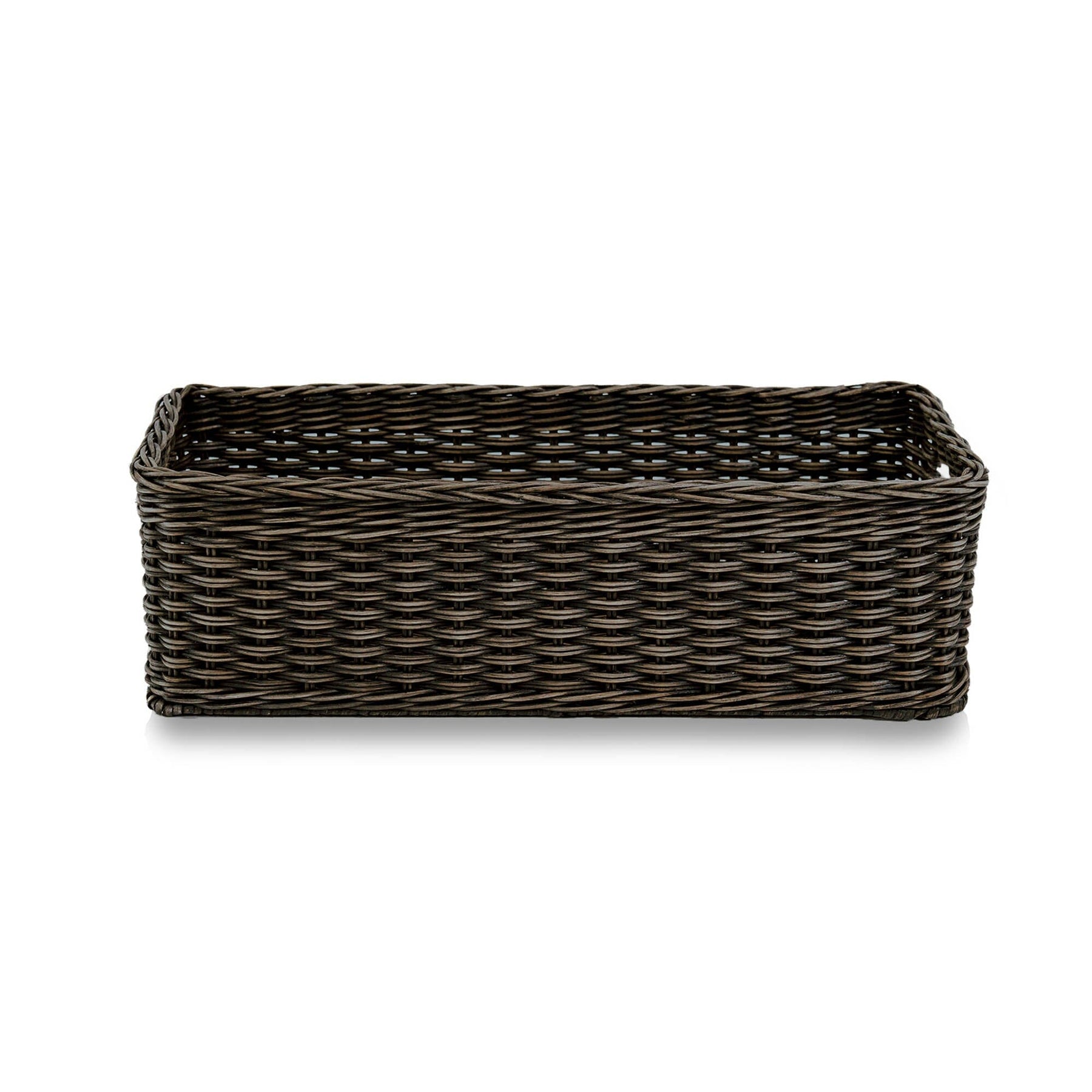 Narrow Rectangular Wicker Storage Basket | The Basket Lady