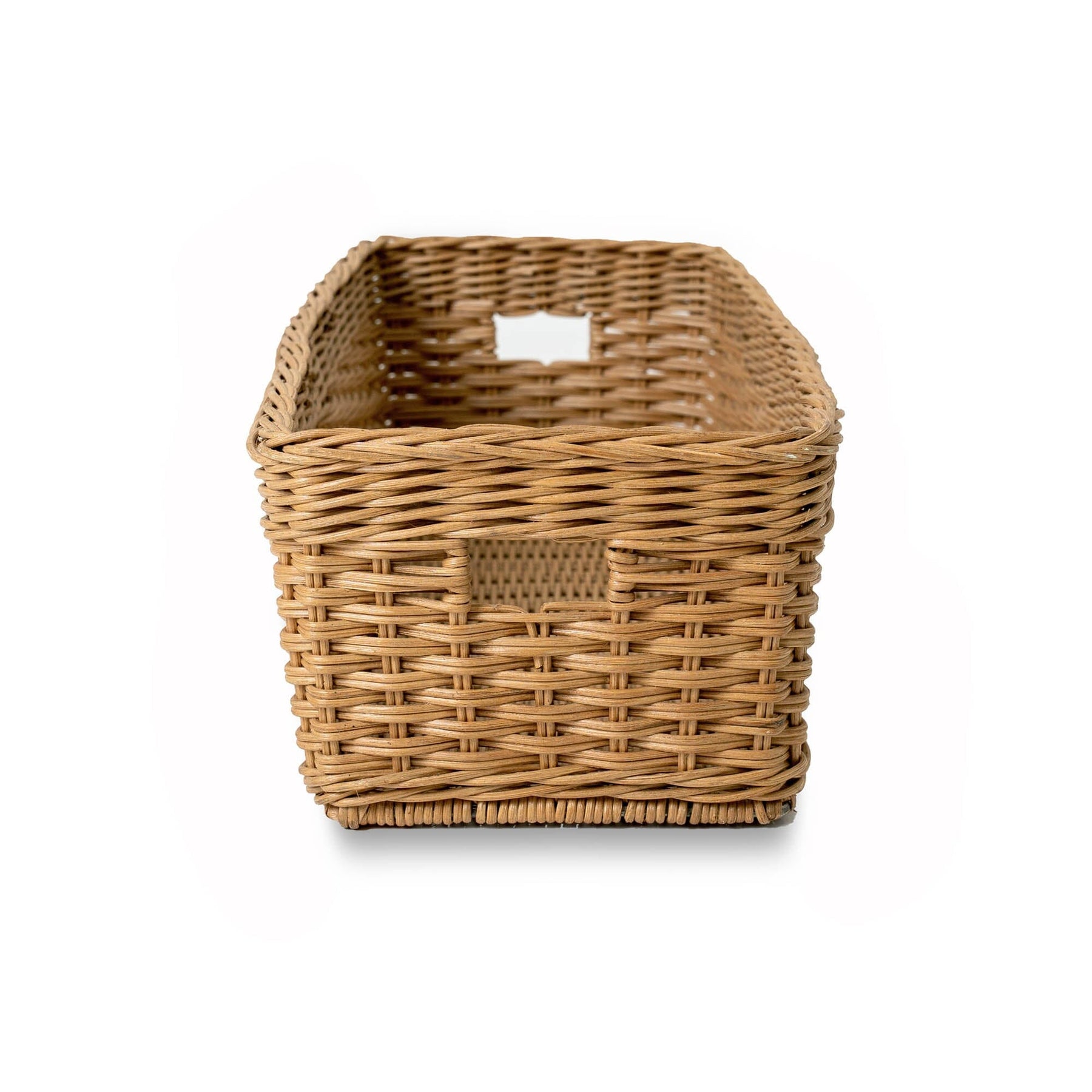 Narrow Rectangular Wicker Storage Basket | The Basket Lady