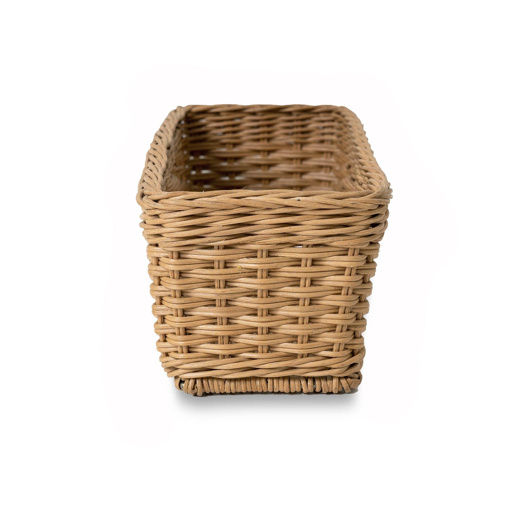 Narrow Rectangular Wicker Storage Basket | The Basket Lady