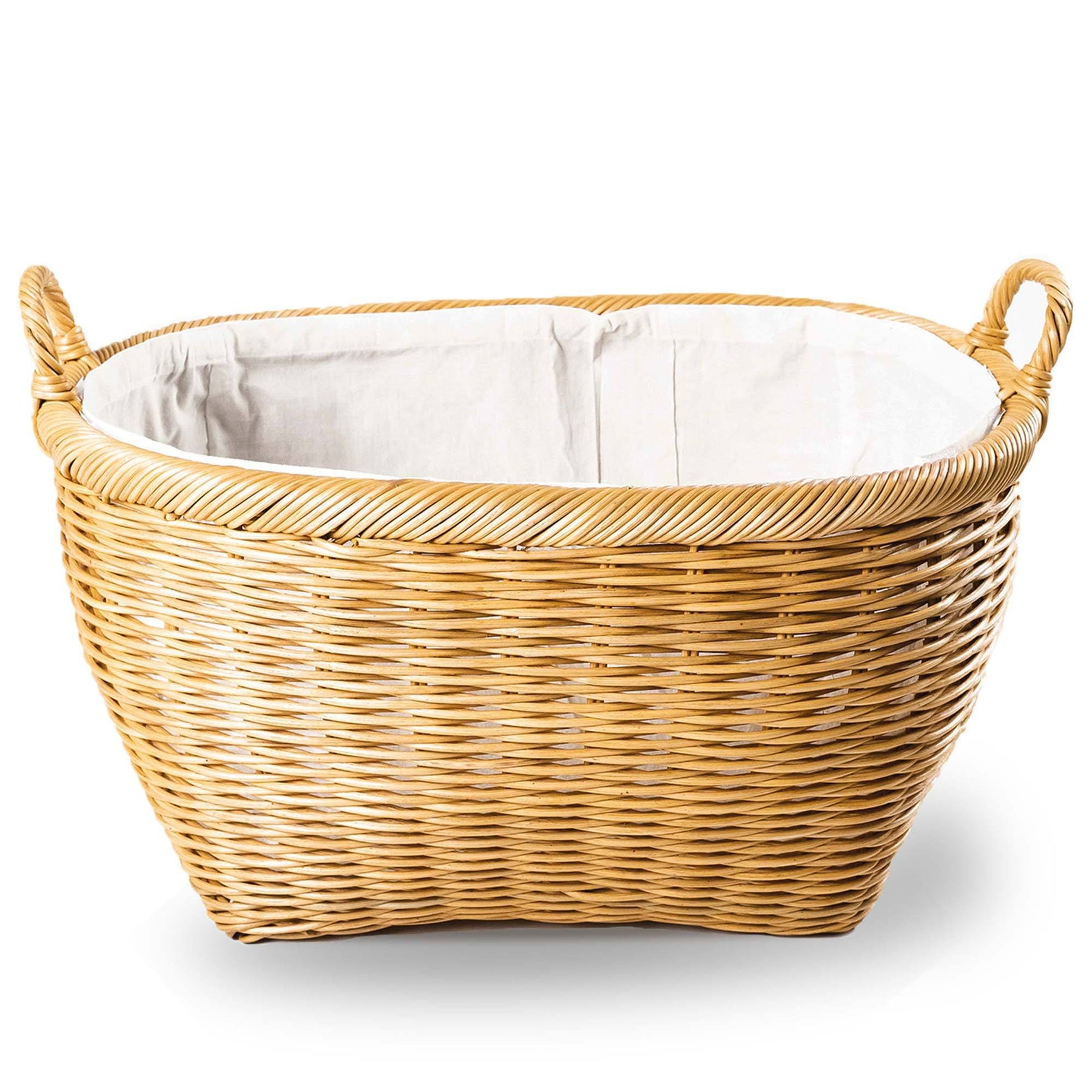 Oval Wicker Laundry Basket - The Basket Lady Oval Wicker Laundry Basket - The Basket Lady
