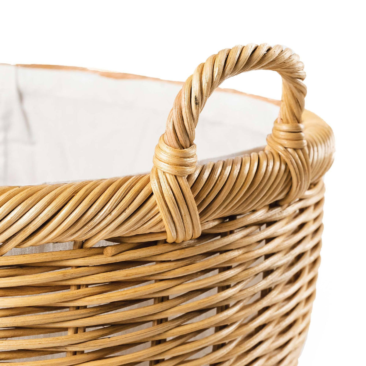 Oval Wicker Laundry Basket - The Basket Lady
