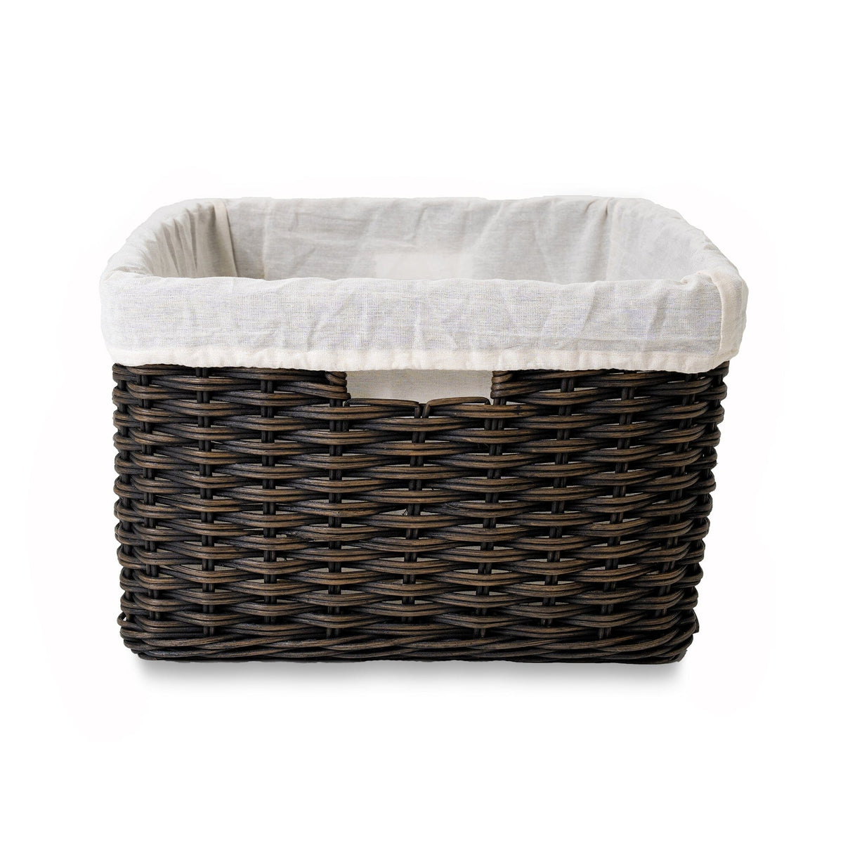 Fabric Basket Liner for Rectangular Deep Wicker Storage Basket | The ...