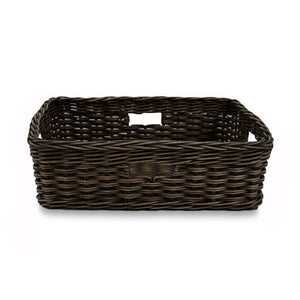 Rectangular Low Wicker Storage Basket