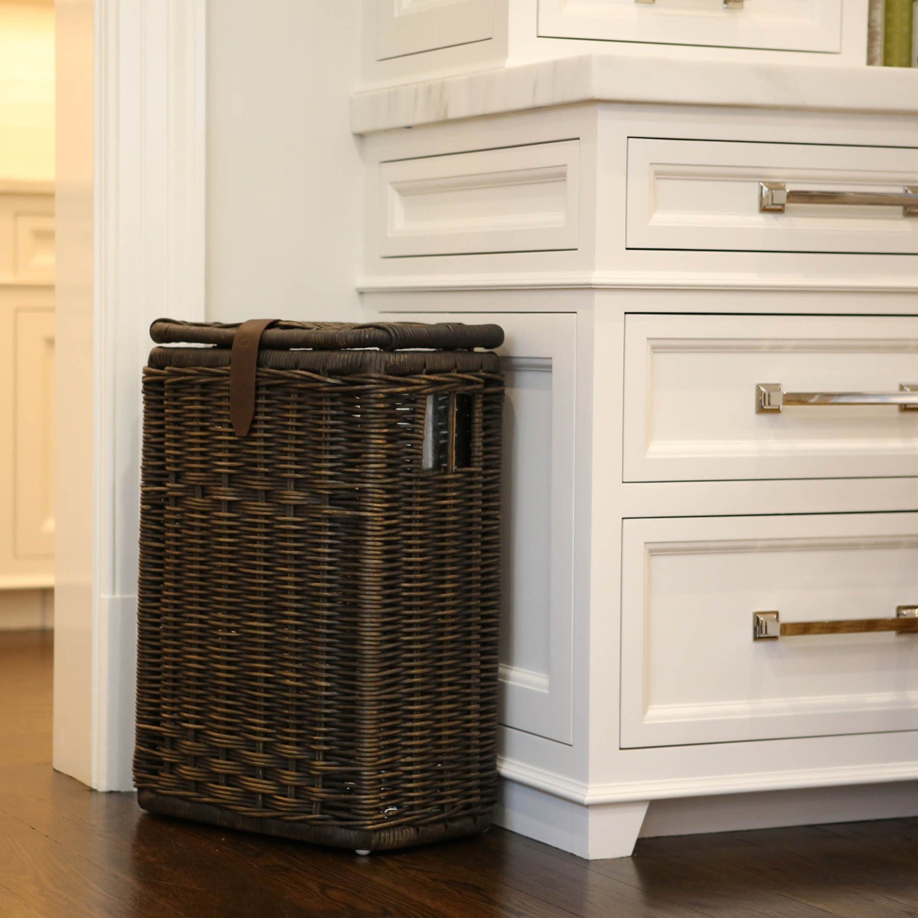 Wicker Kitchen Waste Basket with Metal Liner – The Basket Lady