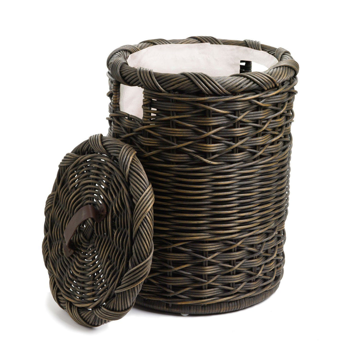 Fabric Liner for Small Round Wicker Laundry Hamper