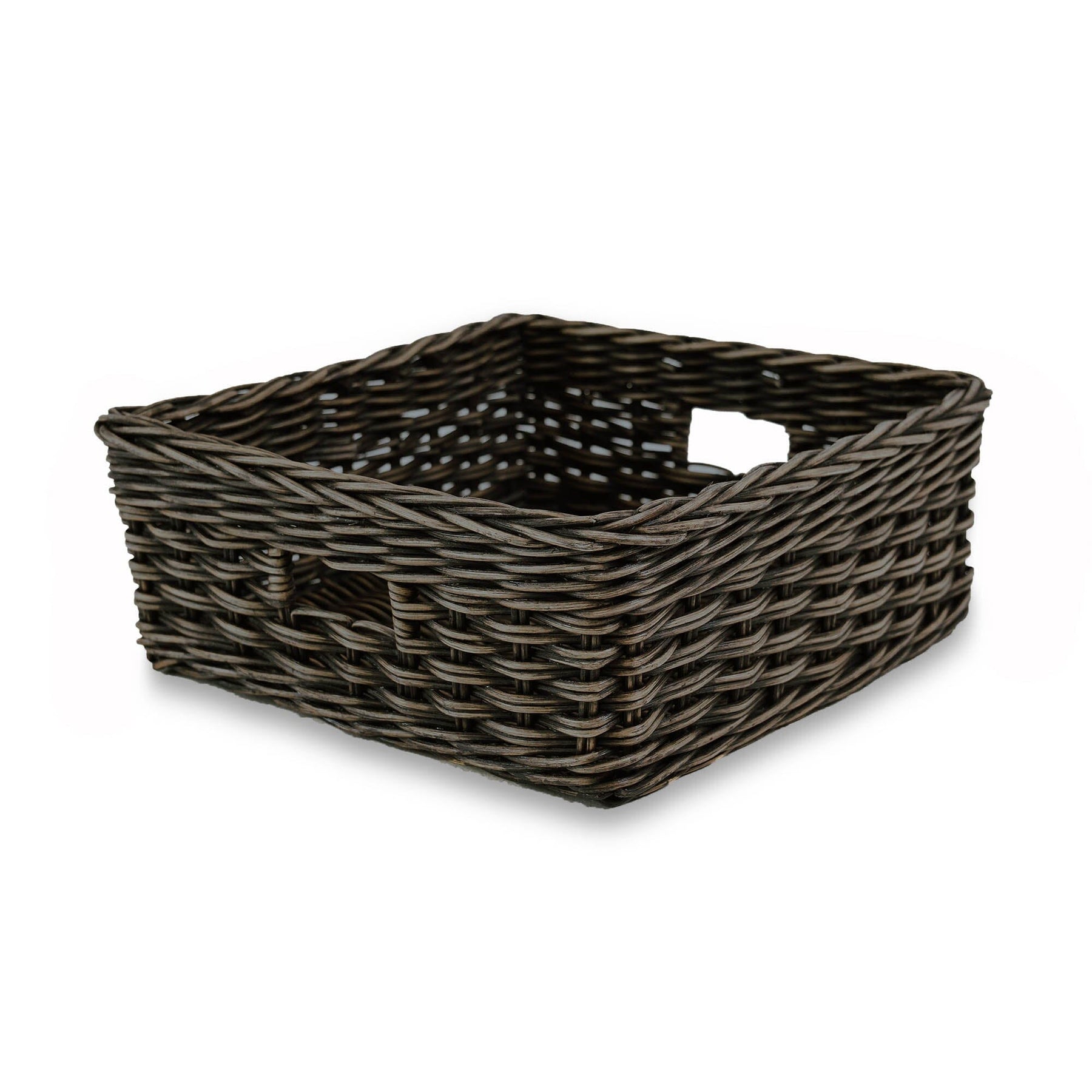 Square Low Wicker Storage Basket