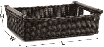 Shop for Wicker Baskets By Size & Shape - The Basket Lady